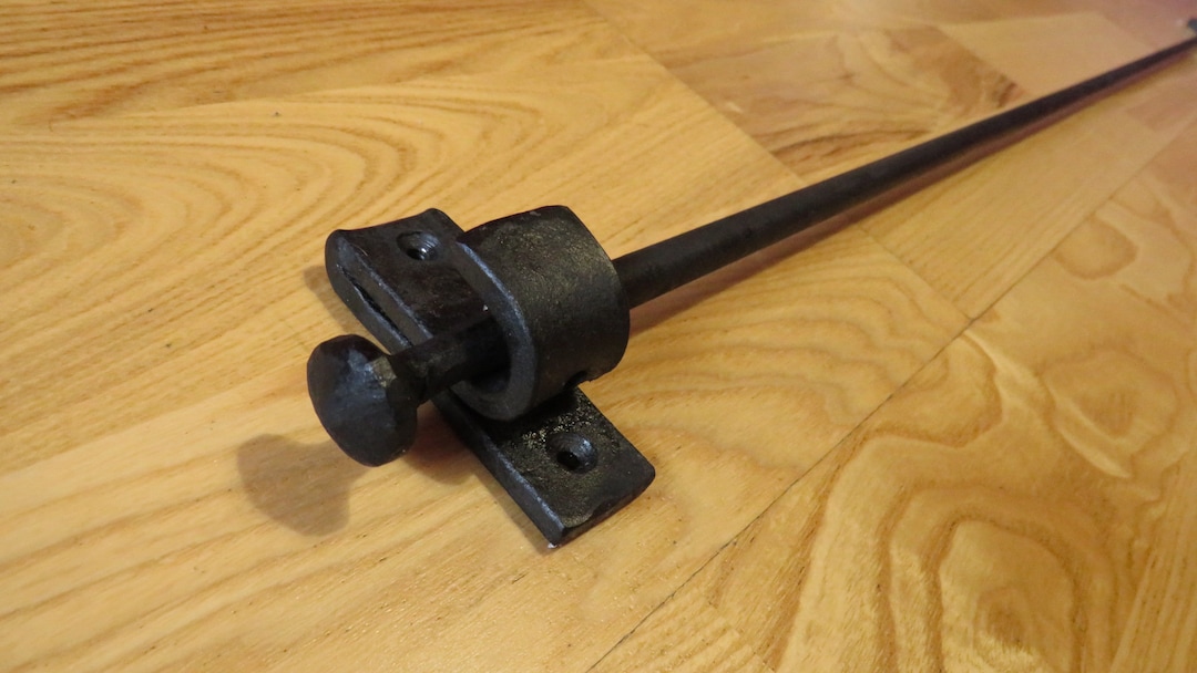 Wrouht Iron Curtain Rod,two Part Rod, Black,black Curtain Rod ...