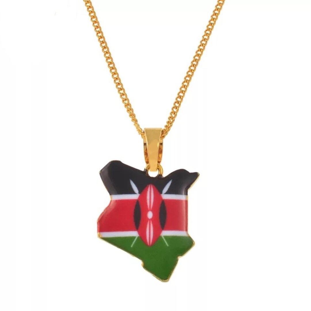 Kenya Pride Flag Necklace - Etsy