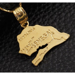 Senegal Pride Map Necklace - Etsy