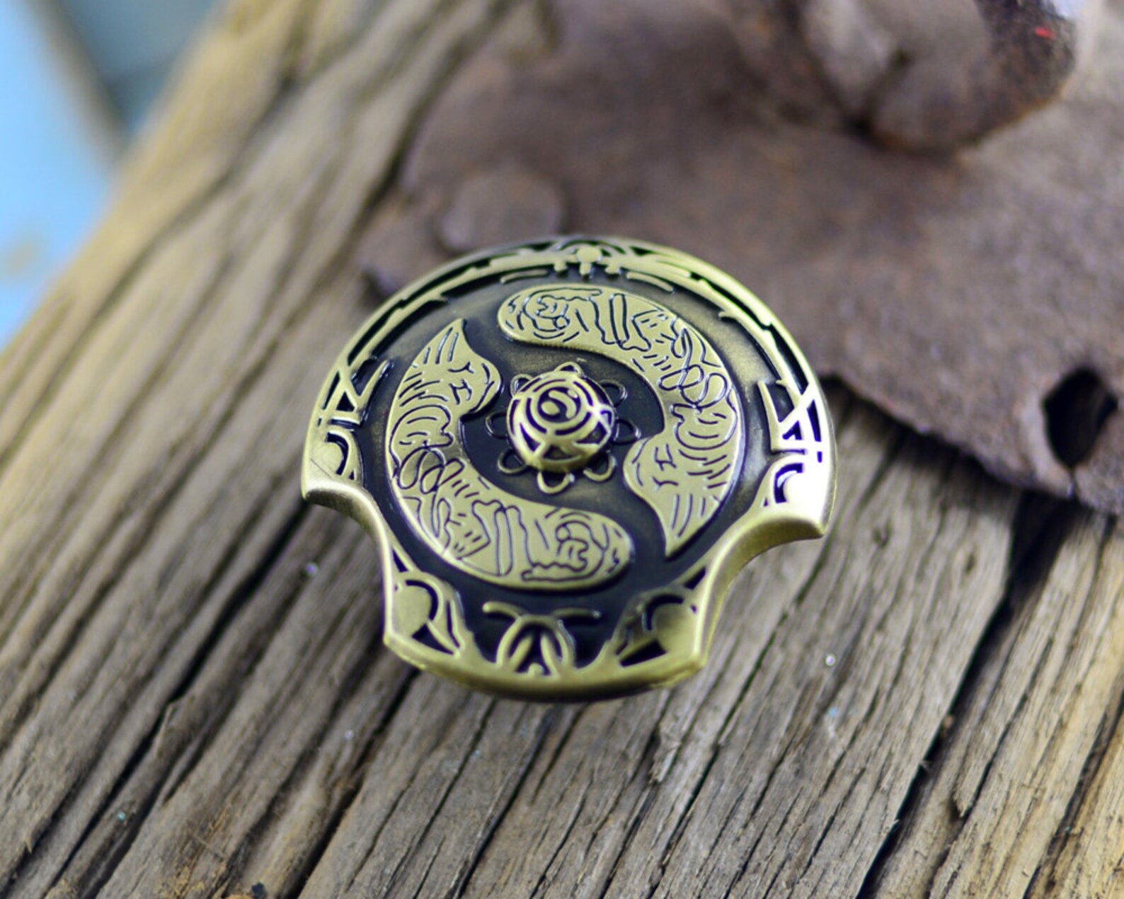 Antique Bronze Dota 2 Immortal Shield Knobs Game Cabinet | Etsy