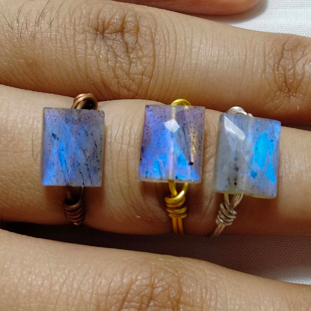 Labradorite Crystal Ring Made to Order Custom Rings Crystal - Etsy