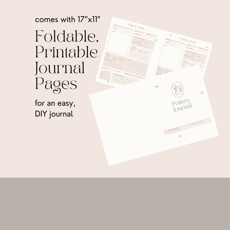Printable Editable Digital Download Pottery Journal | Printable ...