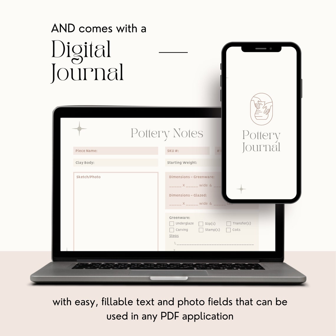 Printable Editable Digital Download Pottery Journal | Printable ...