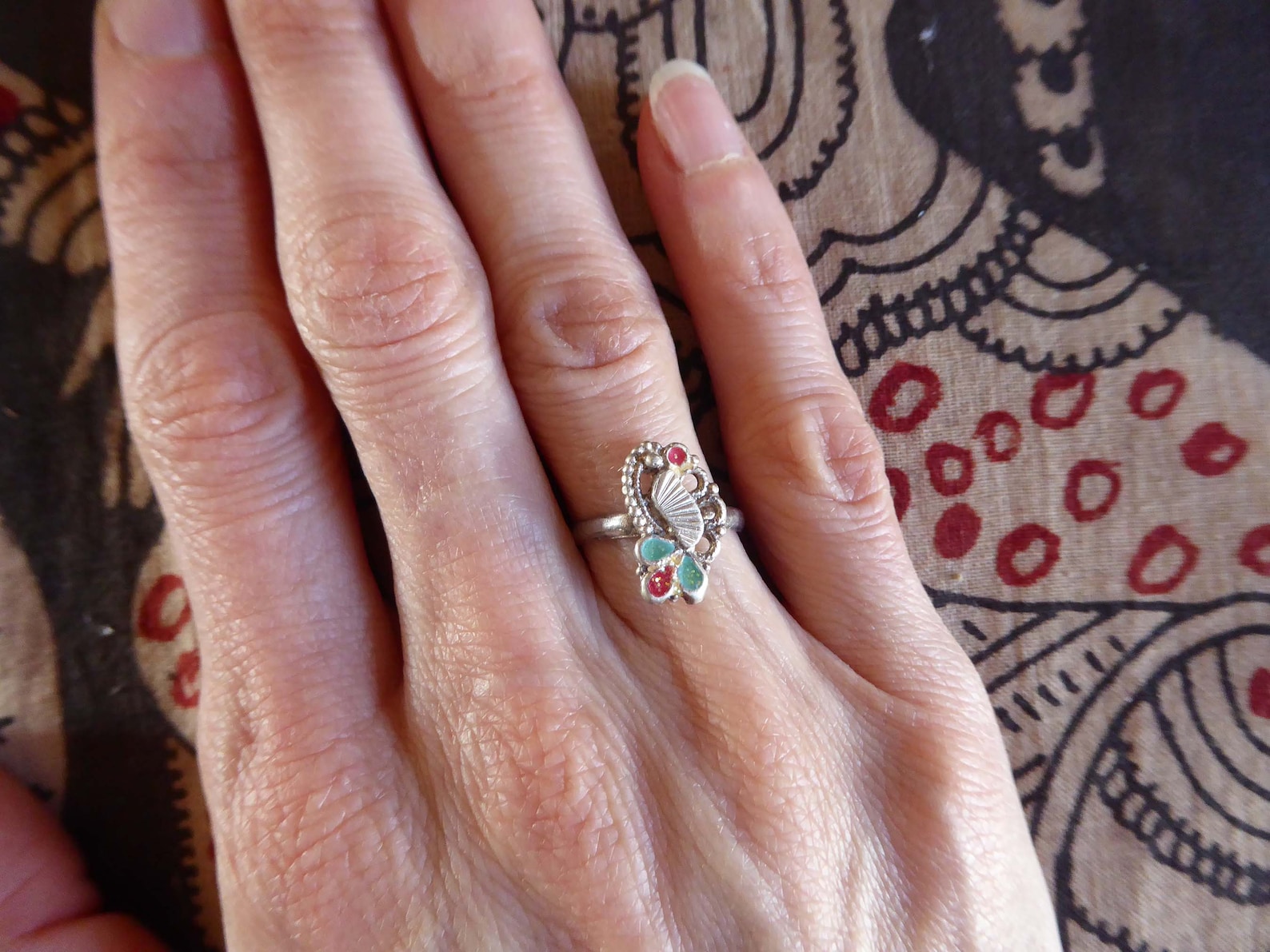 Dedo de plata indio / anillo de dedo india vintage ajustable - Etsy España