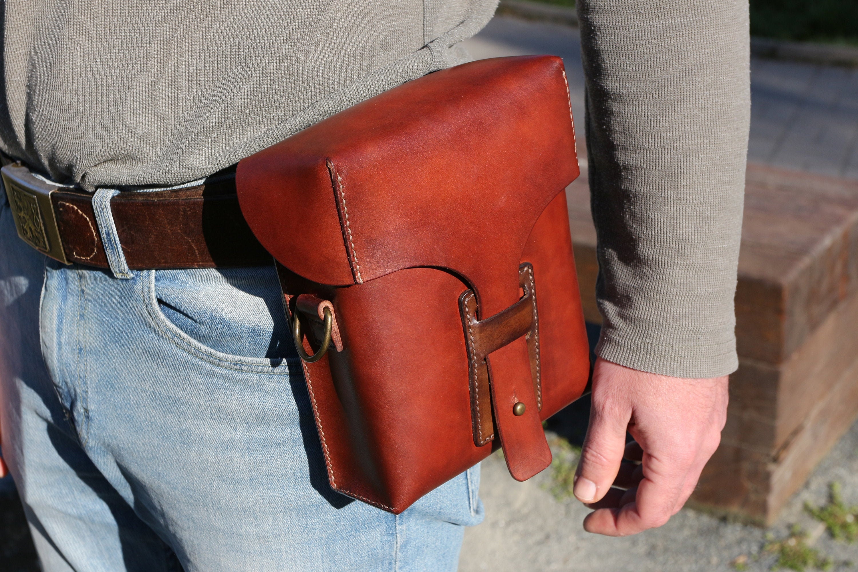 Leather Belt Bag - Etsy