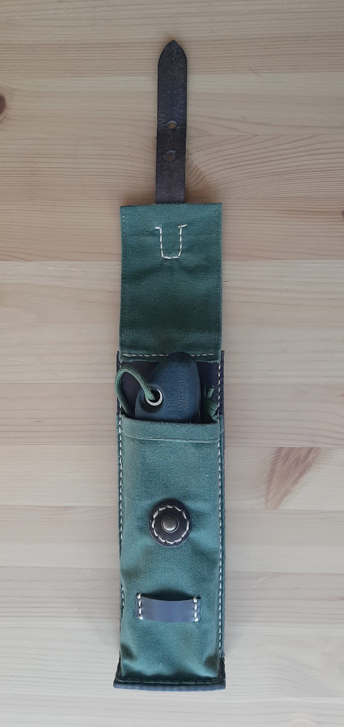 Leather and Waxed Canvas Bushcraft Pouch for Silky Pocketboy - Etsy