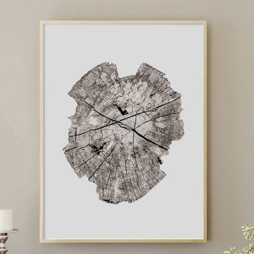 Tree Ring Prints Tree Ring Wall Art Wall Decor Digital - Etsy