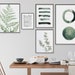 Green Botanical Wall Set, Set of 5 Poster,green Art Set, Art Set Prints ...