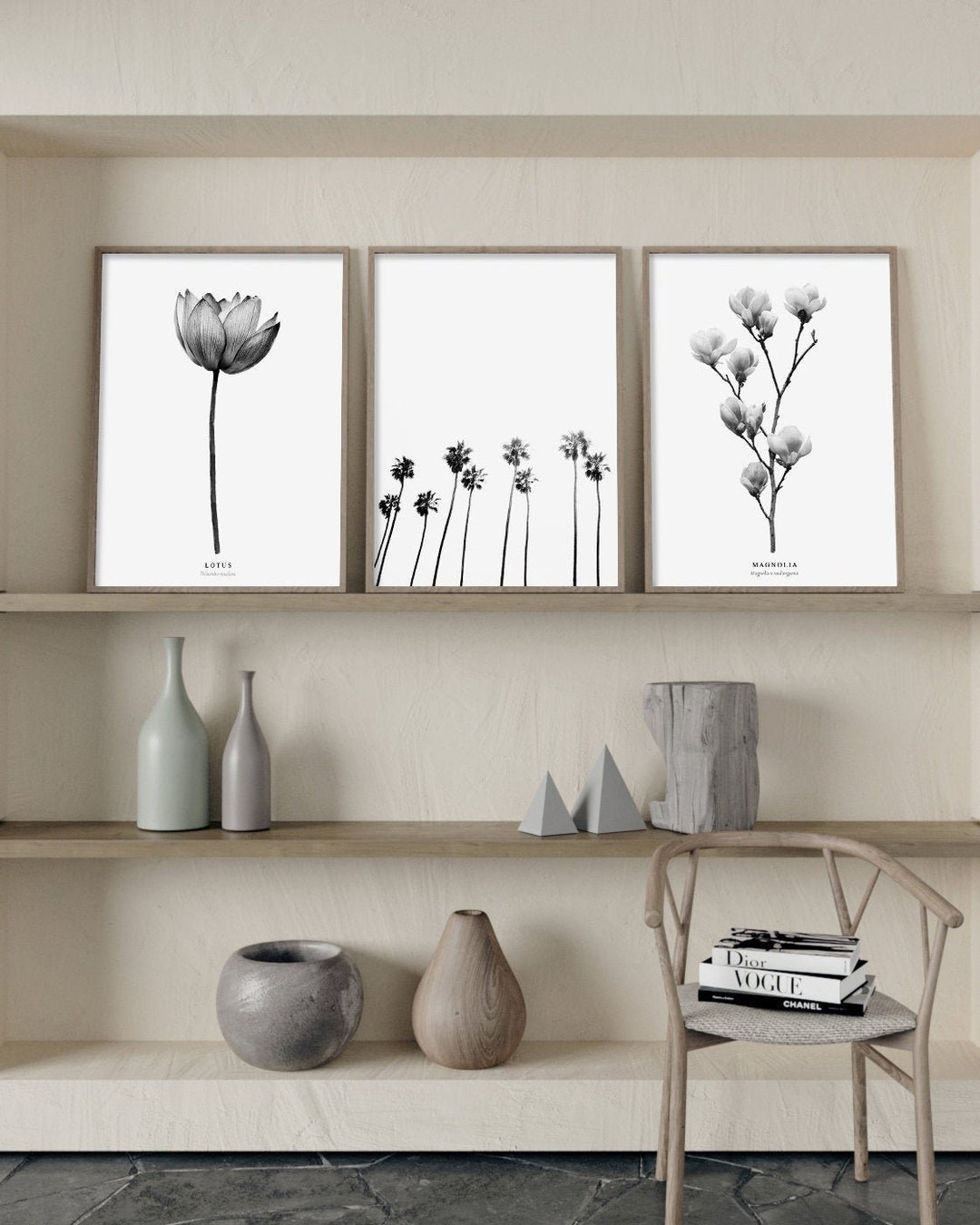Minimalist Modern Poser Set,botanical Set Print,modern Wall Art,black ...