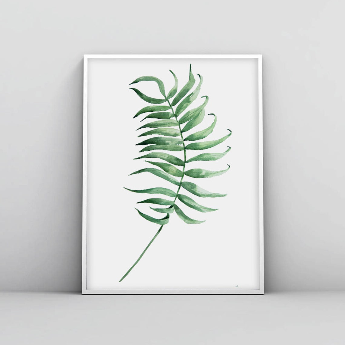 Palm Leaf Print Leaf Print Tropical Print Watercolor Print | Etsy