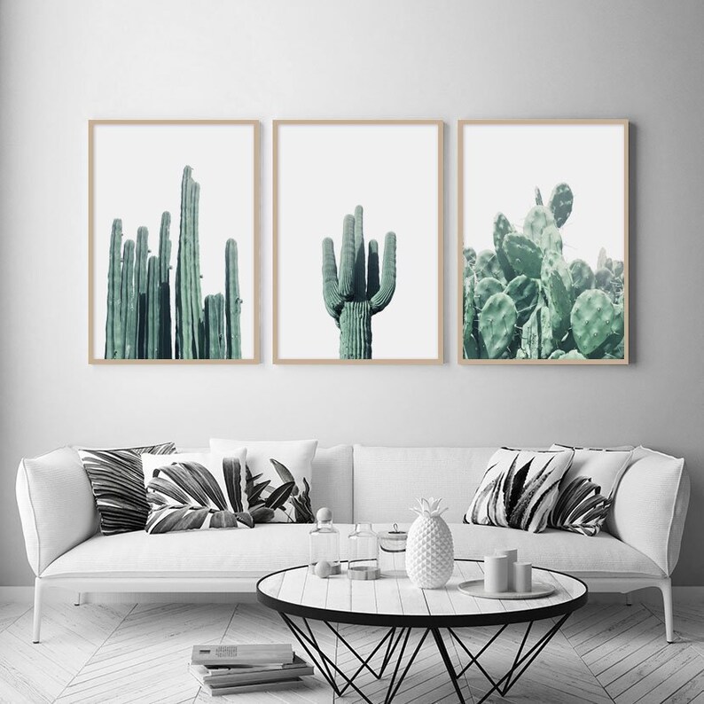 Cactus Print Set Succulent Print Set of 3 Wall Art | Etsy