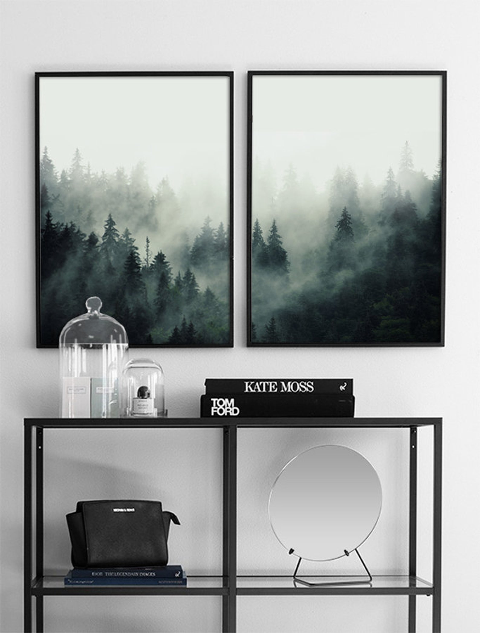 Forest Prints Set Forest Wall Art Mountain Print | Etsy