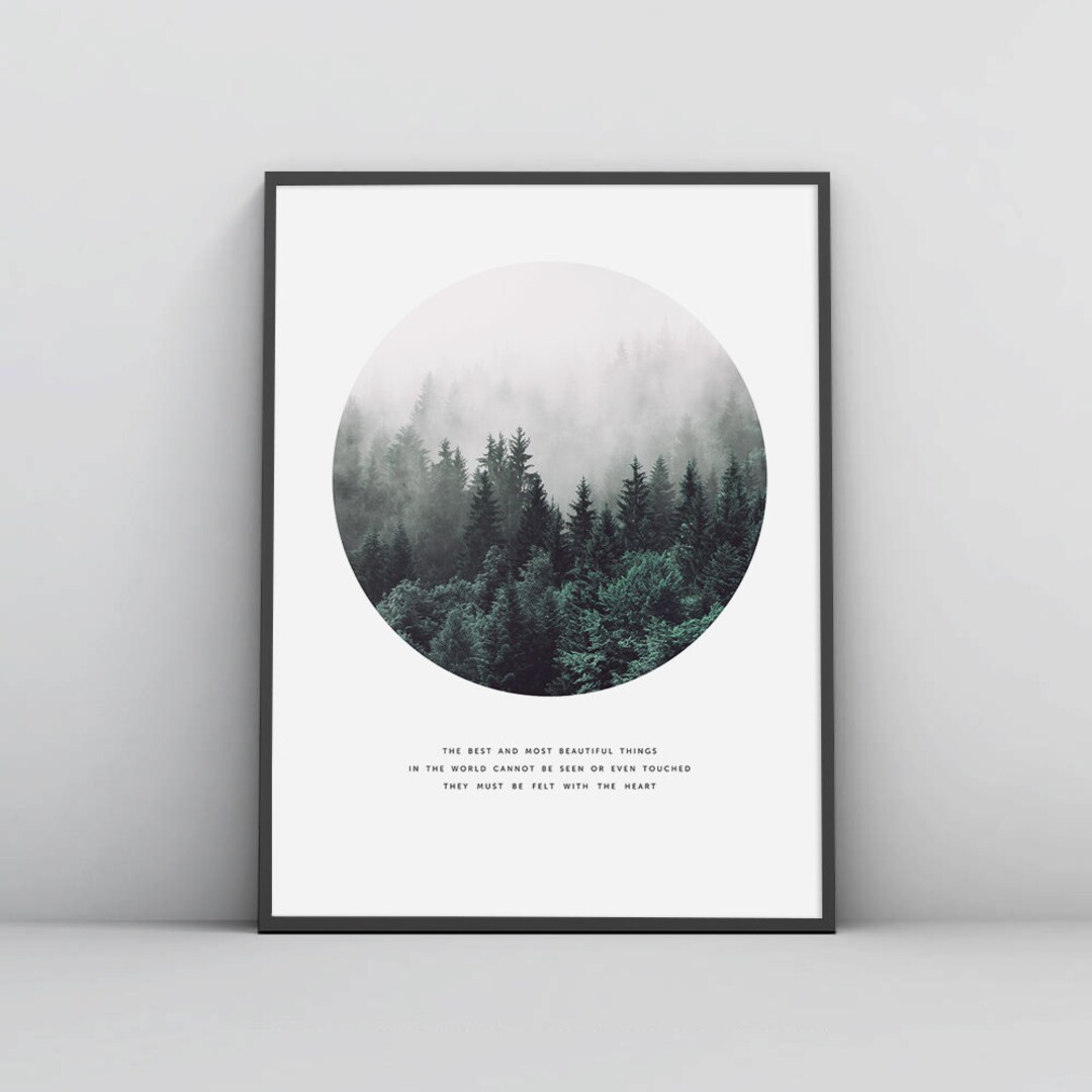 Geometric Wall Art, Forest Print, Quote Print, Nature Photography ...