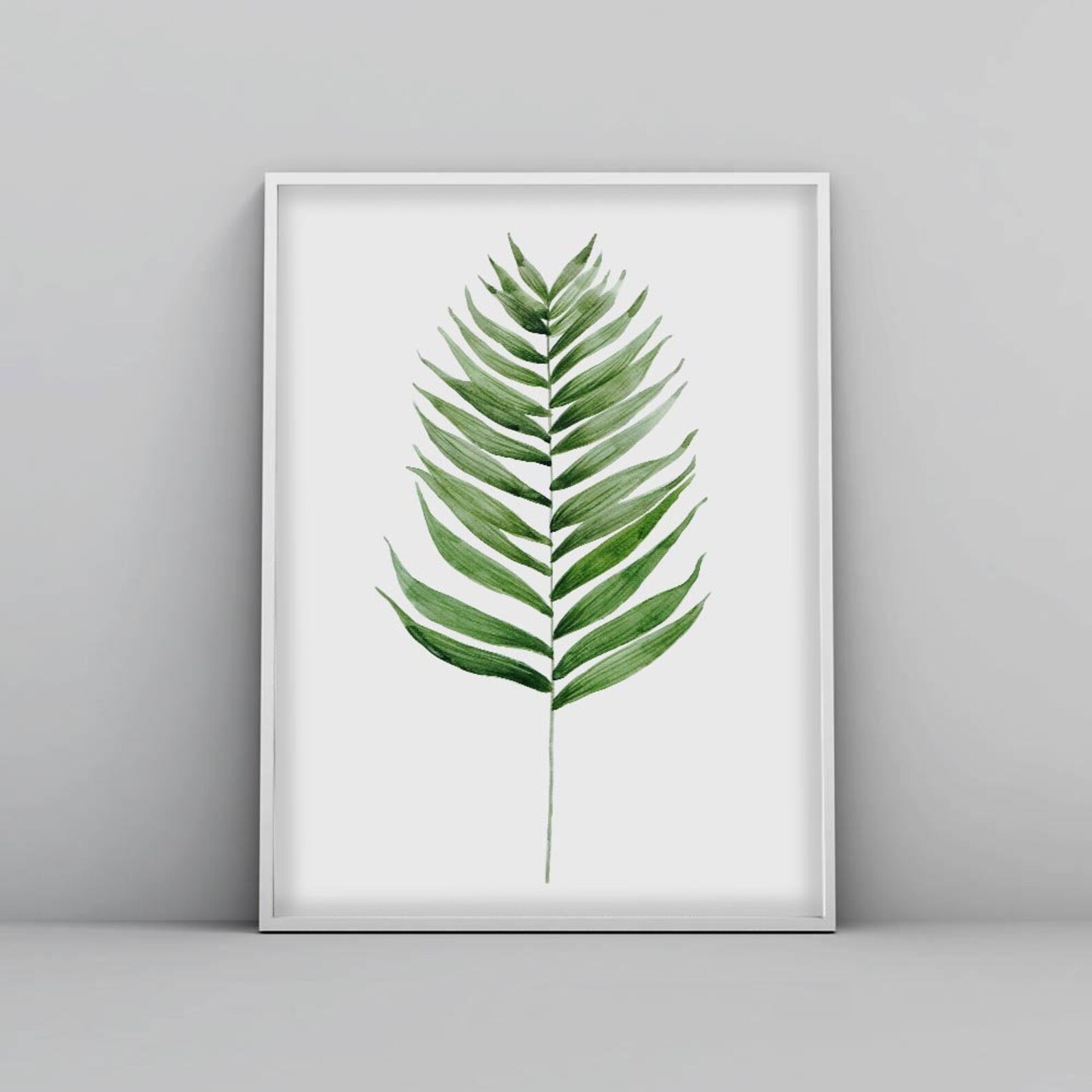 Plant Print Leaf Print Watercolor Palm Leaf Palm Leaves - Etsy