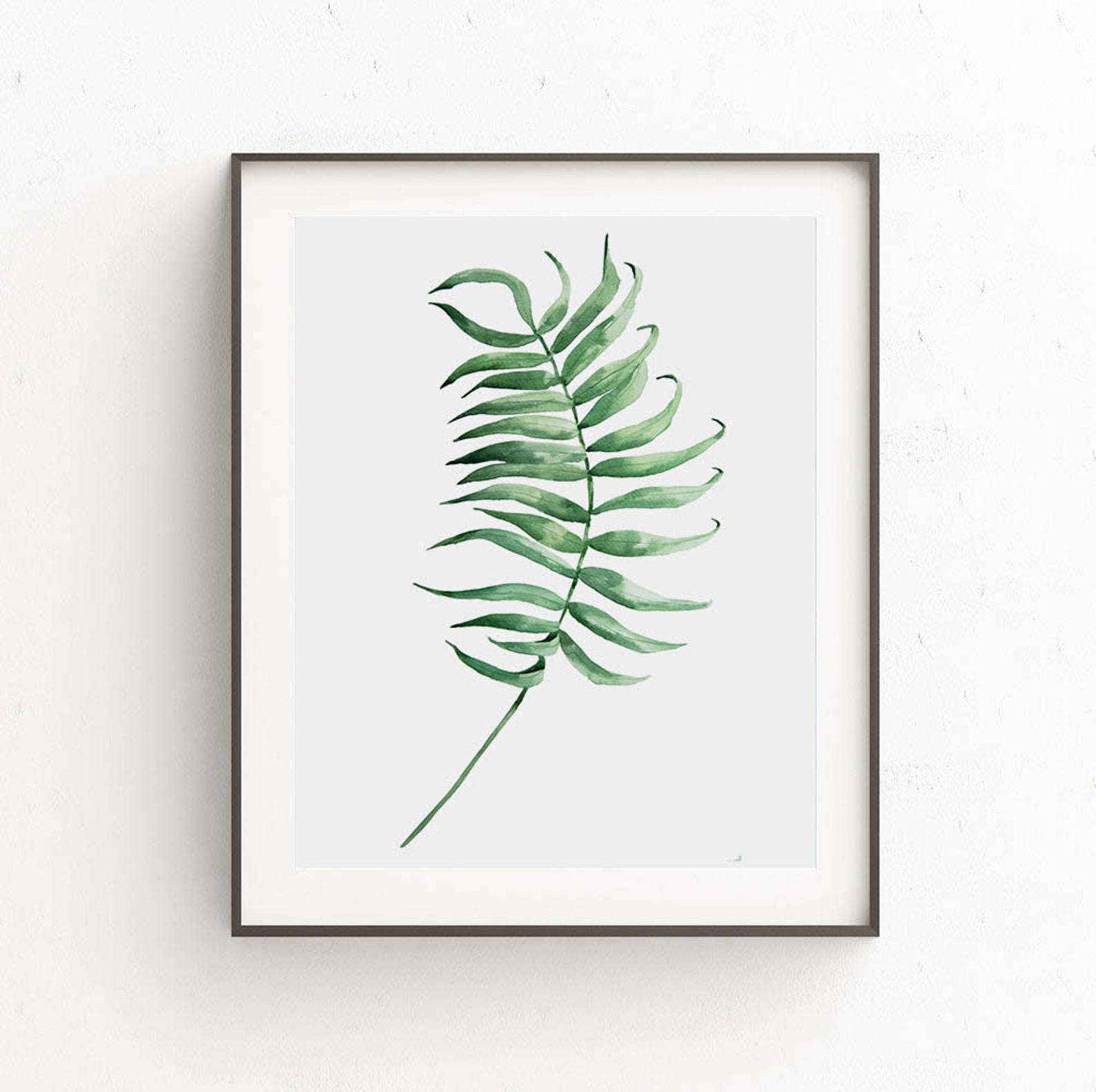Palm Leaf Print Leaf Print Tropical Print Watercolor Print | Etsy