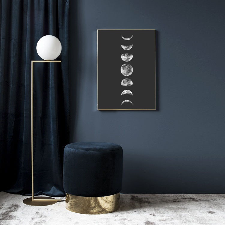 Moon Phases PosterMoon posterMoon artPlanet printMoon | Etsy