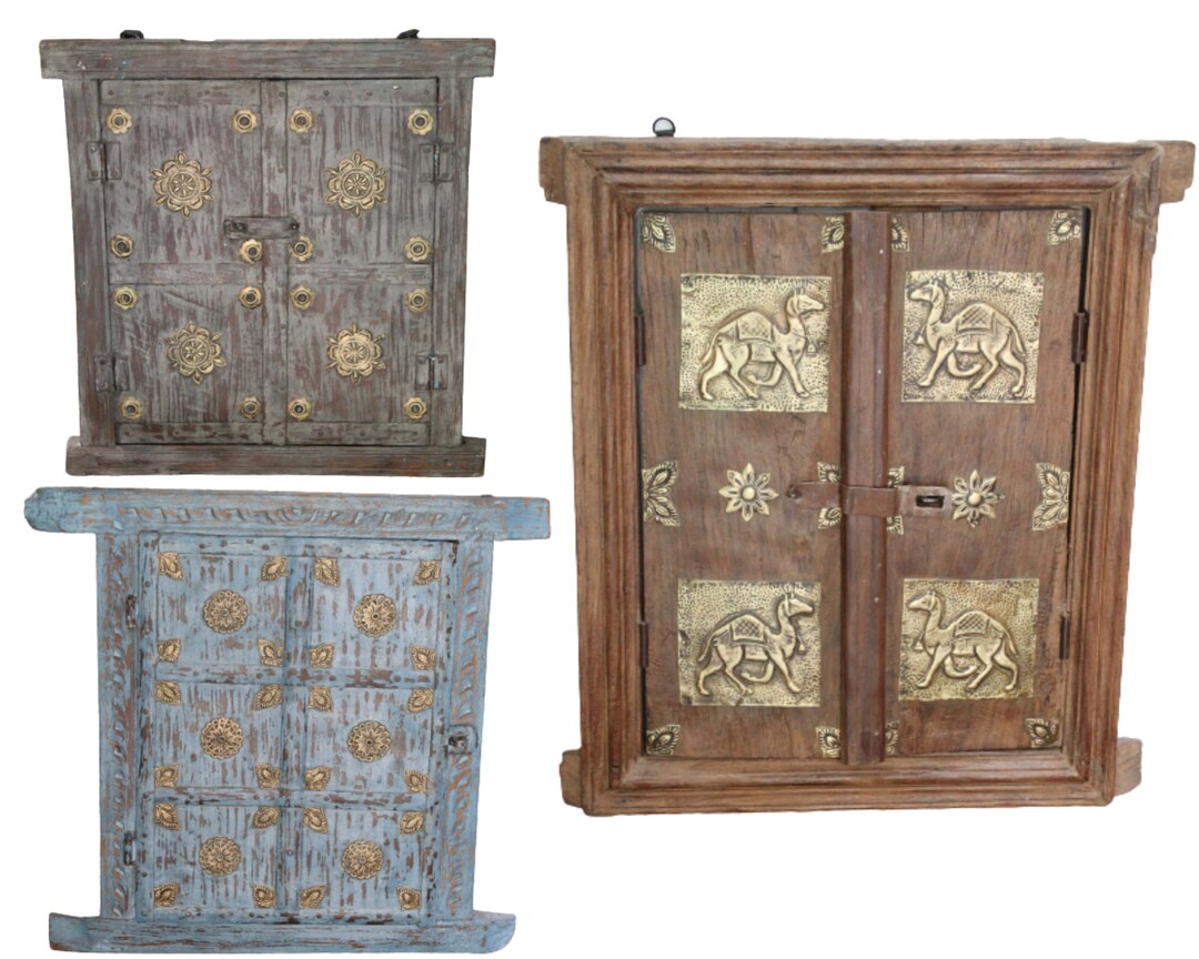 Rustic Wooden Window Shutter, Window Shutter Interior Wall Decor ...