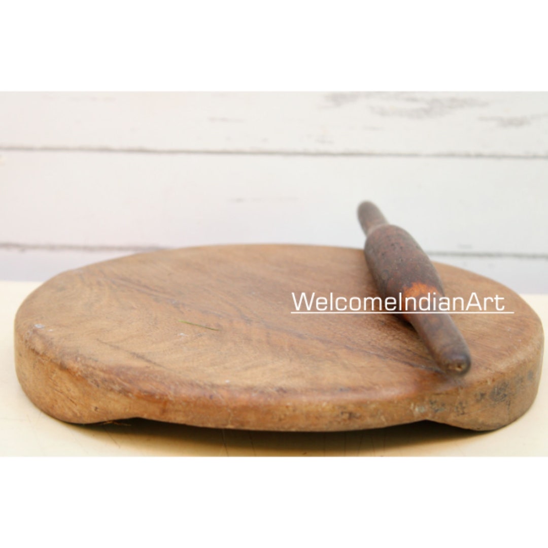 Wooden 2 Chakla 4 Belen Set: Rolling Pins Chapati Maker Stand (mix ...