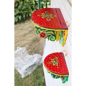 Wooden Portable Pooja Temple Hanging Mandir Home/ Spiritual Wall Rack ...