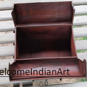 Antique Barber Box/ Rustic Grooming Box/unique Folding Painted Tin ...