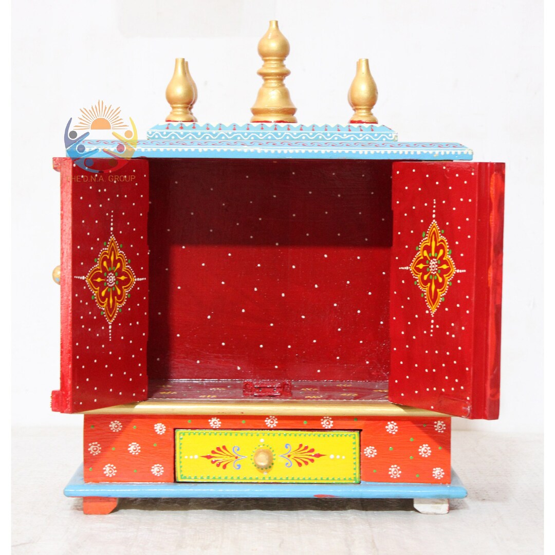 Handmade Wooden Temple, Pure Rosewood Hindu Pooja Mandir for Home and ...