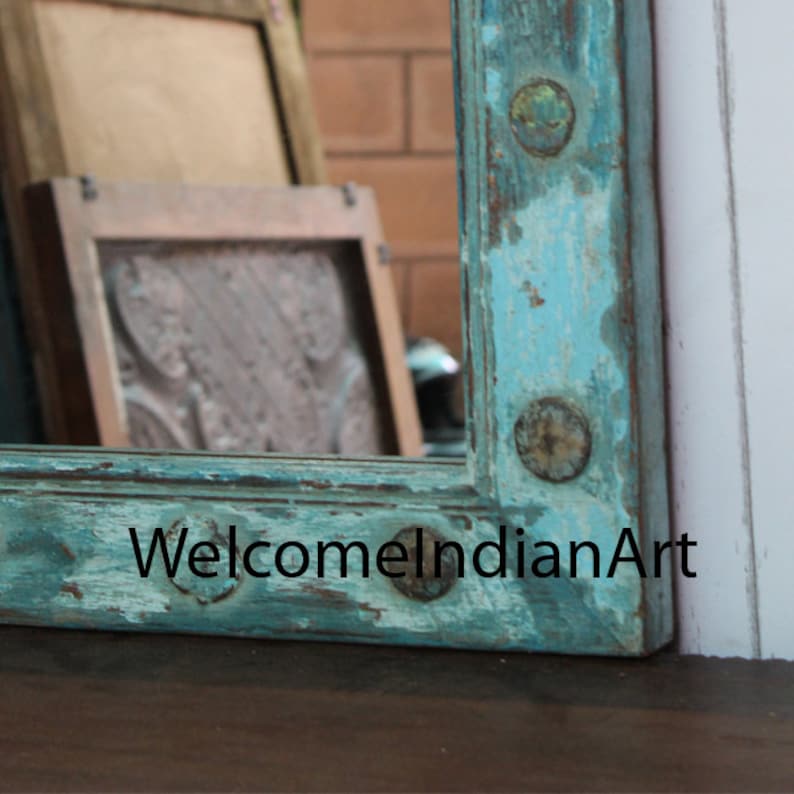Antique Wooden Hand Crafted Wall Hanging Mirror Frame/rustic - Etsy