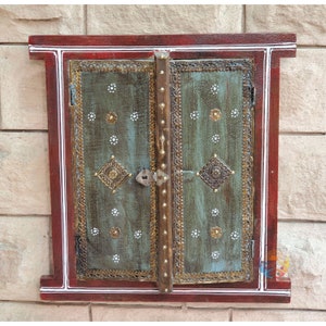 Indian Wooden Window Wall Decor Shutters Picture Frame, Best Gift for ...