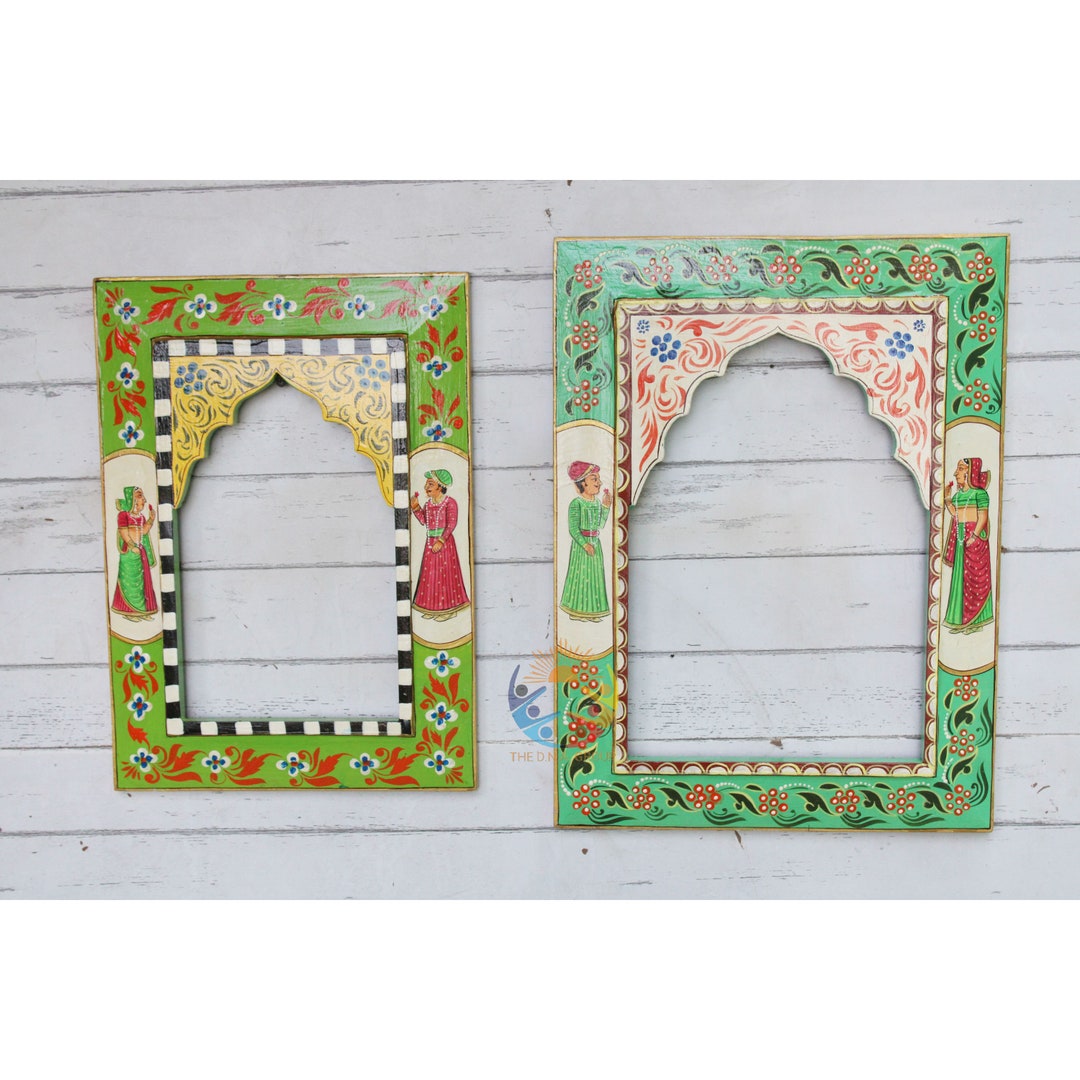 Wooden Frame/ Amazing Hand Painting Hand Carving/ Unique Traditional ...