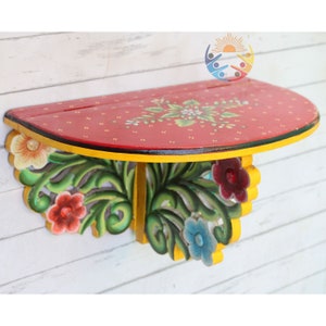 Wooden Portable Pooja Temple Hanging Mandir Home/ Spiritual Wall Rack ...