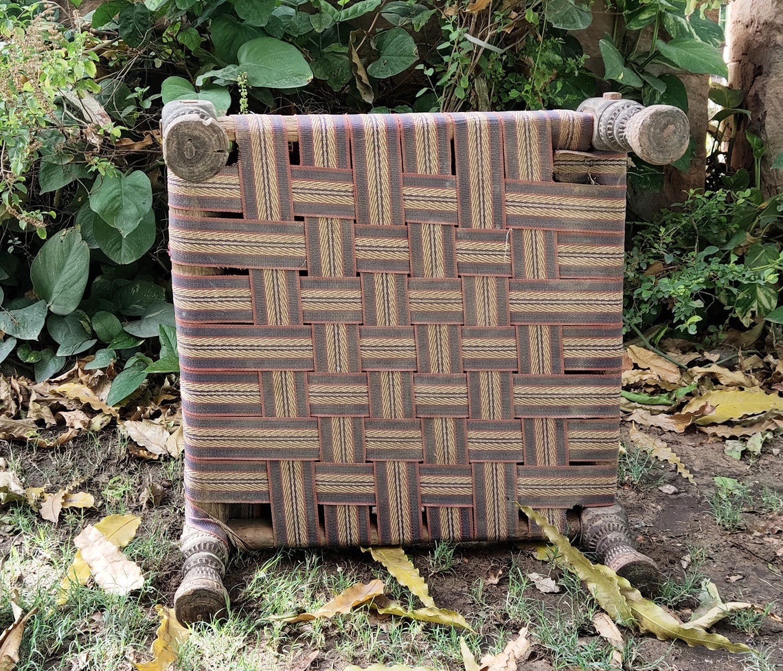 Indian Antique Vintage Wooden Charpai Khaat Khatiya Low Height - Etsy
