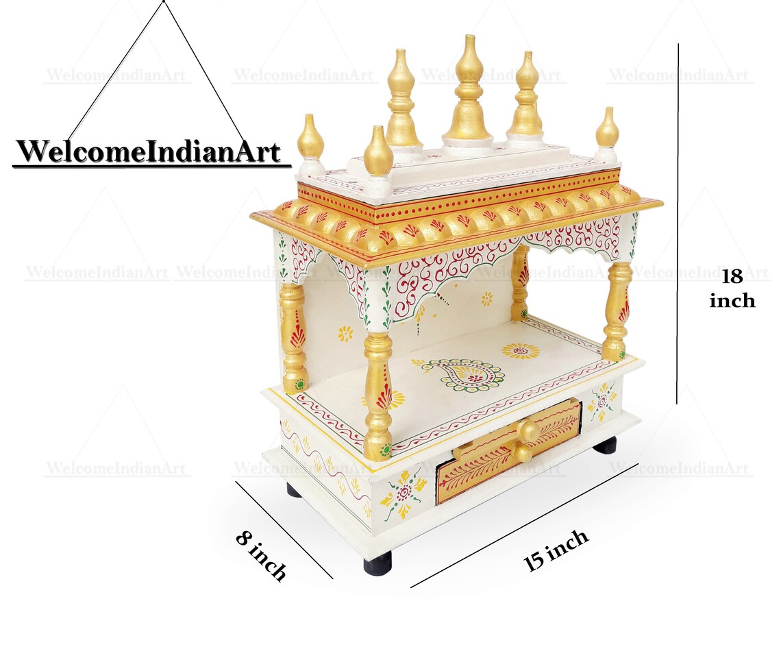 Wooden Temple Mandir Handcrafted Handmade Mandir Pooja Ghar | Etsy