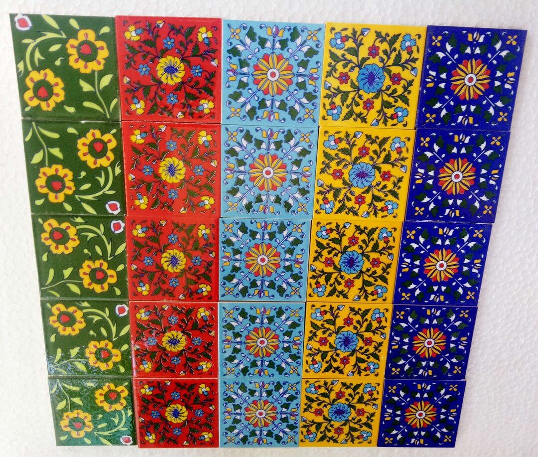 Ceramic Porcelain 3 X 3 Inch Tiles Blue Pottery Ceramic Tile Wall Tile ...