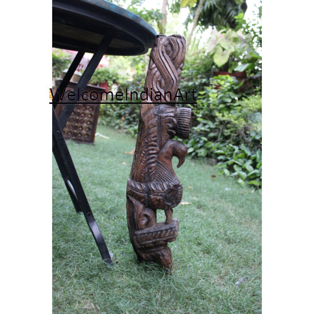 Antique Wooden Carved Head Board/indian Engraved Wall Art/hand Carving ...