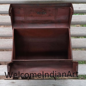 Antique Barber Box/ Rustic Grooming Box/unique Folding Painted Tin ...