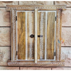 Indian Wooden Window Wall Decor Shutters Picture Frame, Best Gift for ...