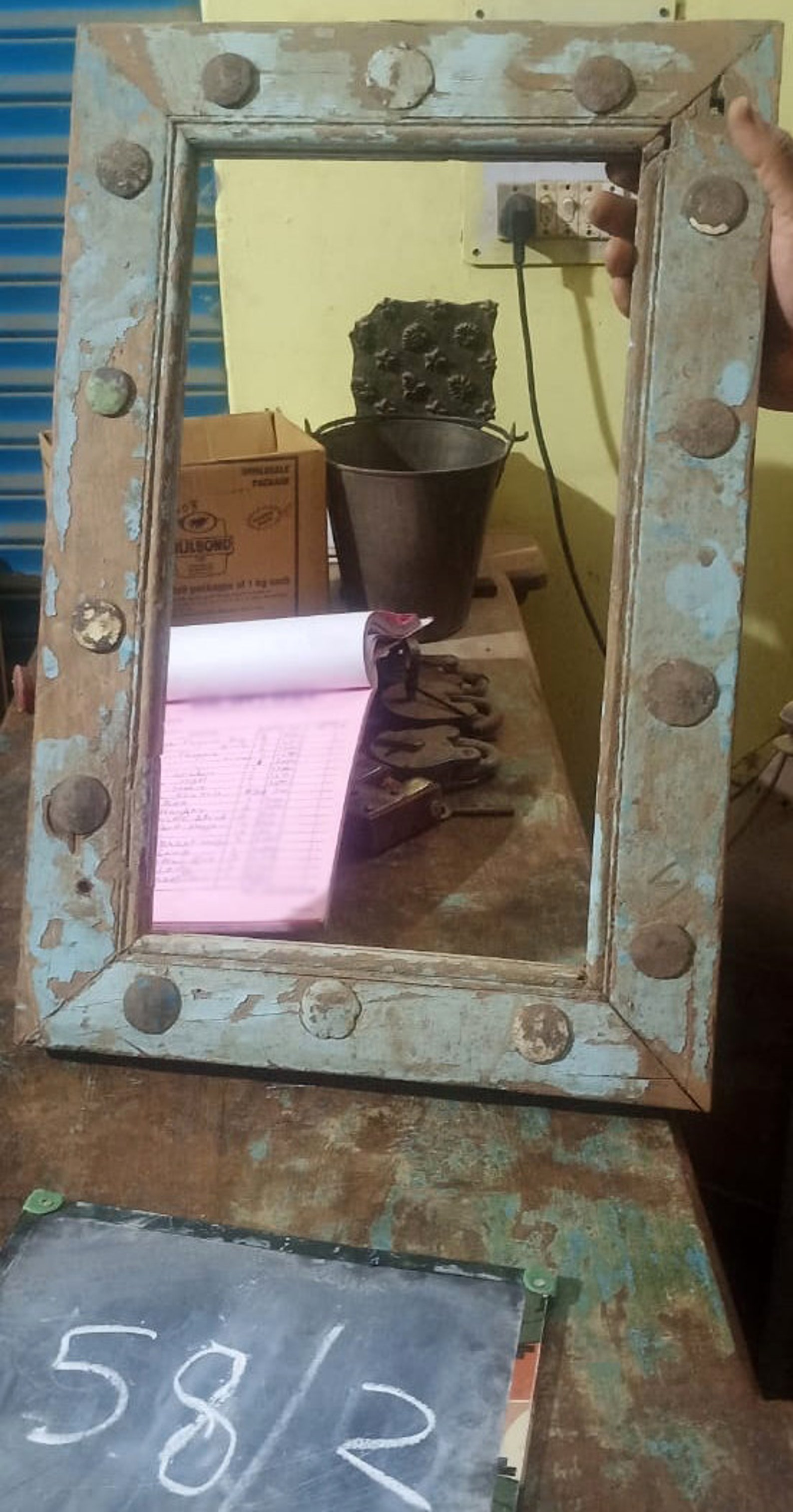Antique Wooden Hand Crafted Wall Hanging Mirror Frame/rustic - Etsy