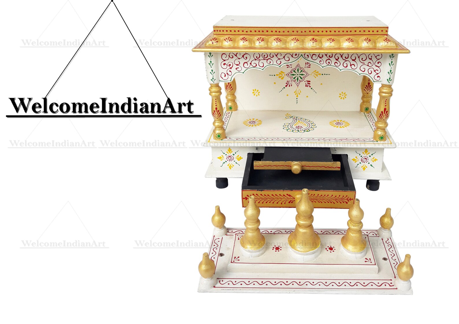 Wooden Temple Mandir Handcrafted Handmade Mandir Pooja Ghar | Etsy