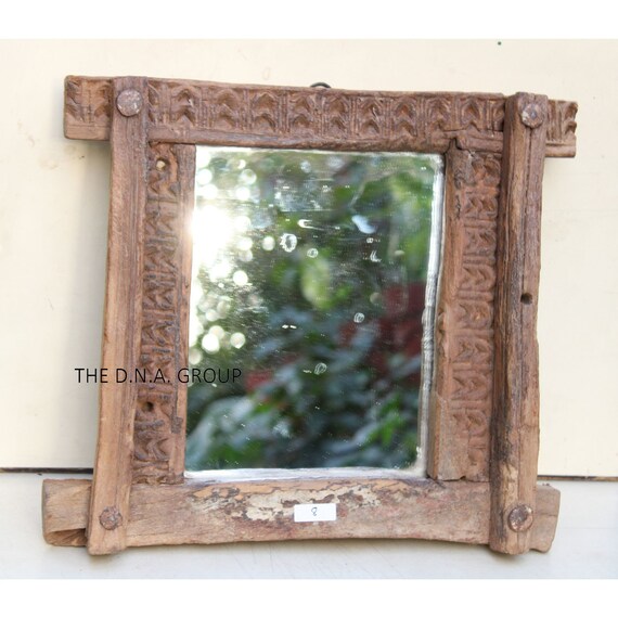 Antique Wooden Mirror/old Handmade Handcarved Wood Mirror - Etsy