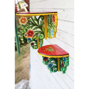 Wooden Portable Pooja Temple Hanging Mandir Home/ Spiritual Wall Rack ...