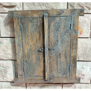 Indian Wooden Window Wall Decor Shutters Picture Frame, Best Gift for ...