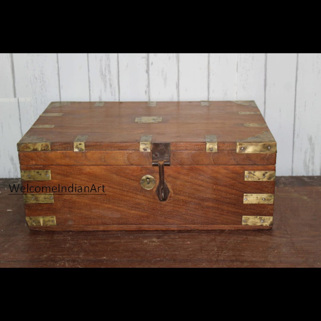 Antique Wooden Trunk: Pirate Treasure Chest, Wedding Decor - Etsy