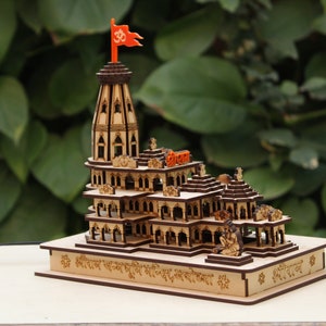 Ram Mandir Ayodhya 3D Model Wood Temple Ram Janmabhoomi Hindu Mandir ...