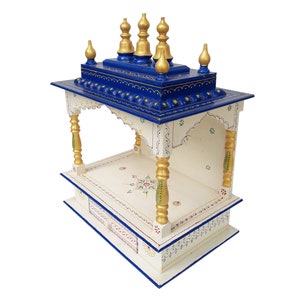 Wooden Temple Pooja Mandap Hindu Pooja Ghar With Free Religious Gifts ...