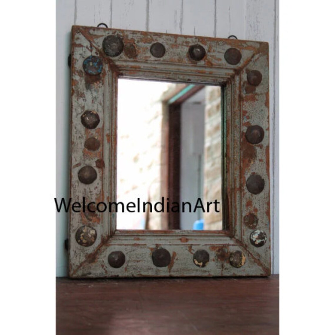 Antique Wooden Hand Crafted Wall Hanging Mirror Frame/rustic - Etsy