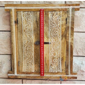 Indian Wooden Window Wall Decor Shutters Picture Frame, Best Gift for ...