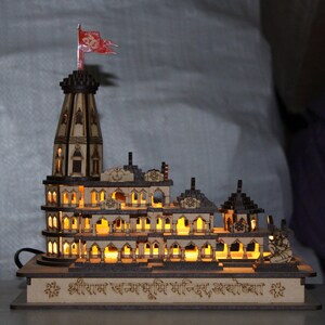 Ram Mandir Ayodhya 3D Model Wood Temple Ram Janmabhoomi Hindu Mandir ...