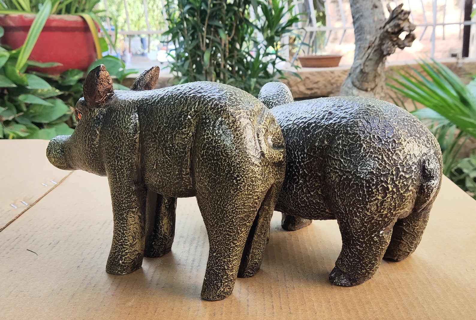 Wooden Pig Statue/wood Figurine/handmade Showpiece/hand - Etsy