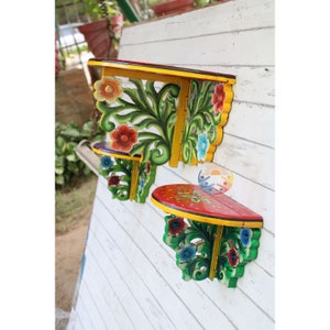 Wooden Portable Pooja Temple Hanging Mandir Home/ Spiritual Wall Rack ...