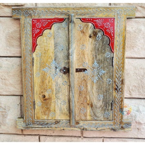 Indian Wooden Window Wall Decor Shutters Picture Frame, Best Gift for ...
