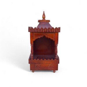 Handcrafted Wooden Mandir for Home Office and Shop (19*15*40) CM Wall ...
